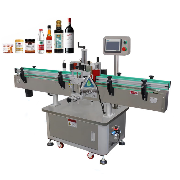 Plastic label sticker labeling machine